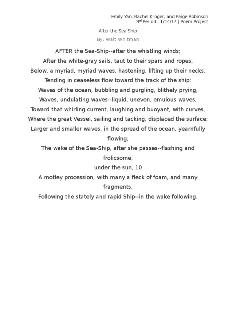 After The Sea Ship | PDF