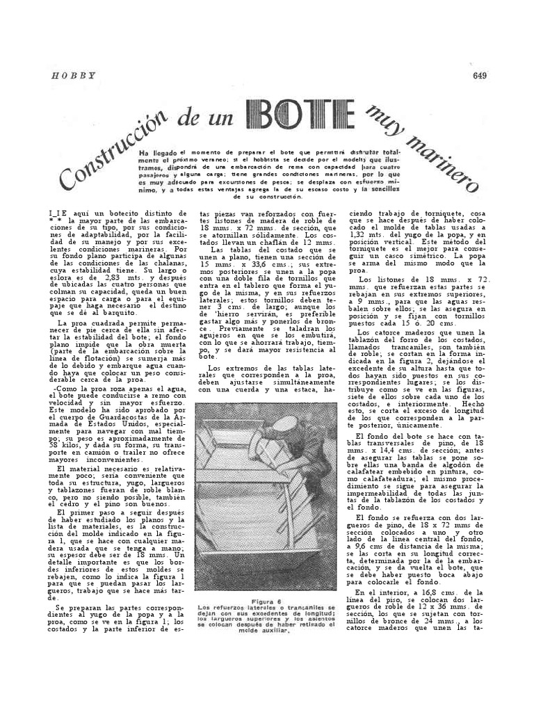 Como Hacer Un Bote PDF | PDF | Remo | Barcos