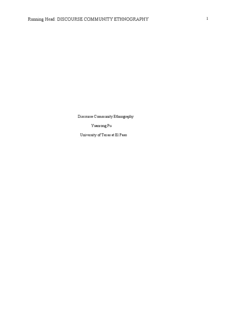 Discourse Community Ethnography | PDF | Hvac | Air Conditioning