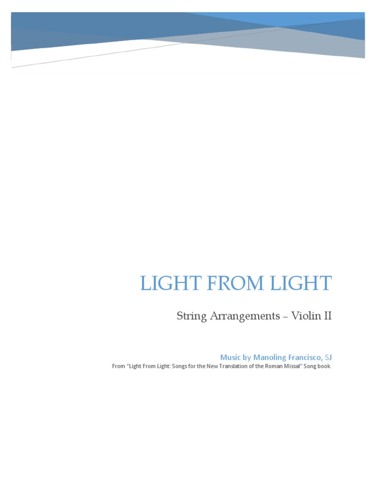 Light From Light Violin 2 | PDF | Art | Religion & Spirituality