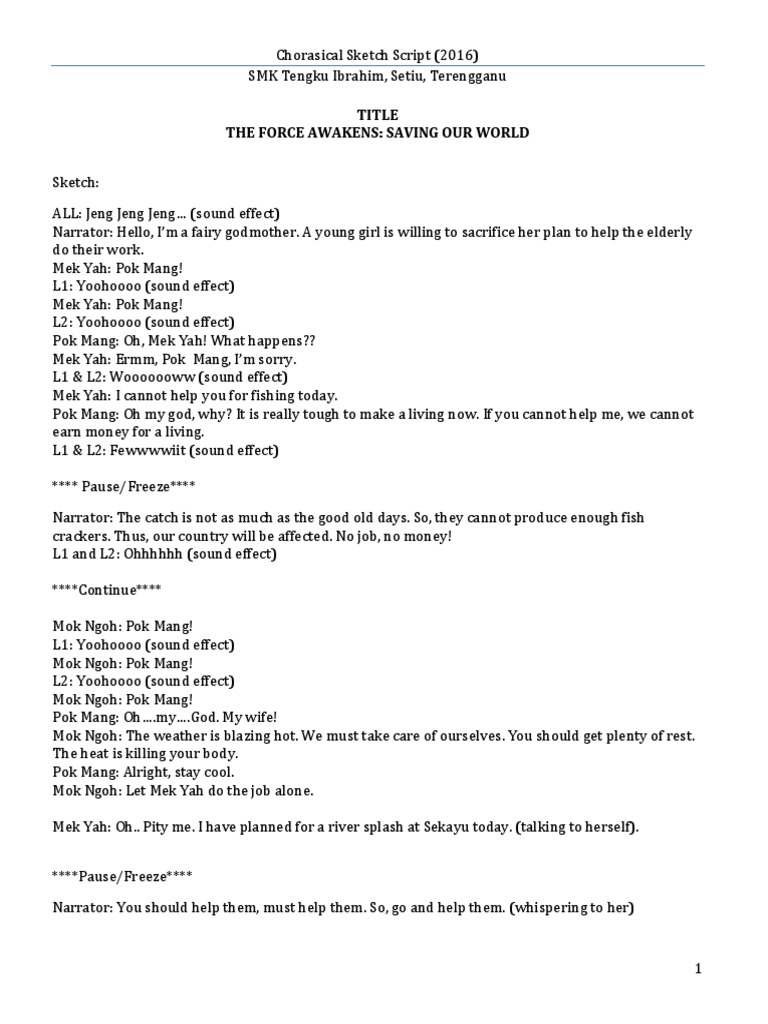 Chorasical Sketch Script | PDF | Wildfire | Wellness