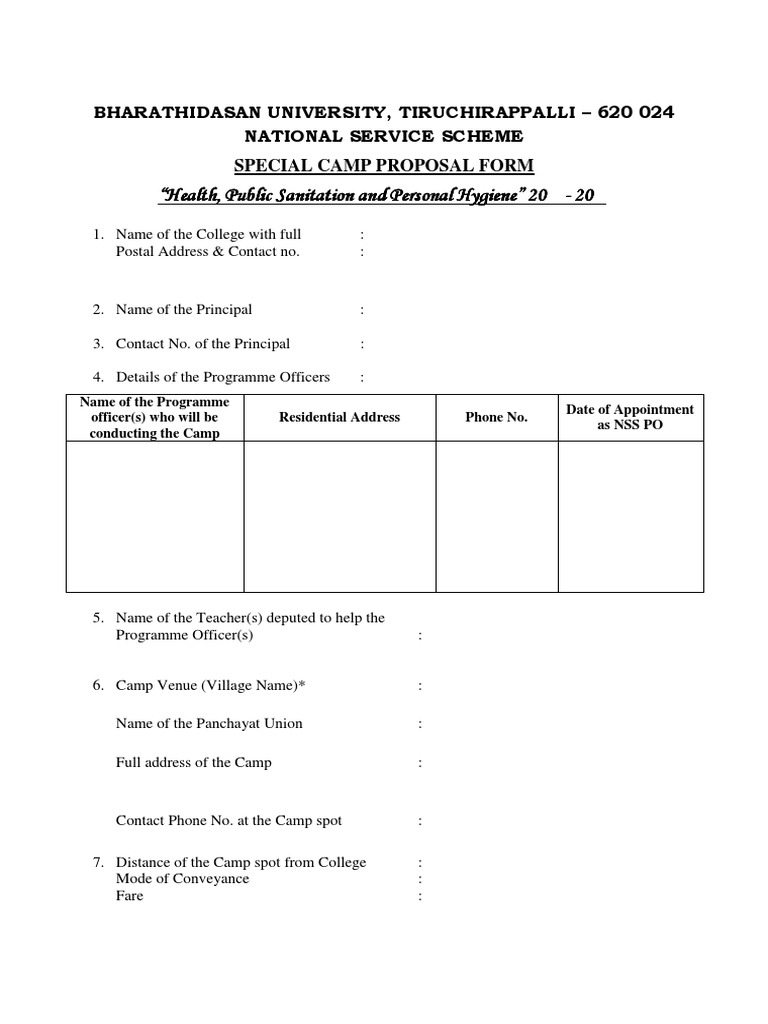 SP Camp Proposal | PDF