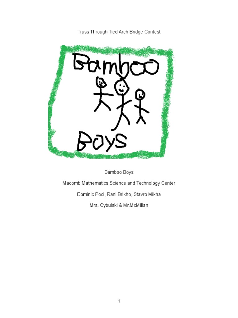 Truss Through Tied Arch Bridge Contest | PDF