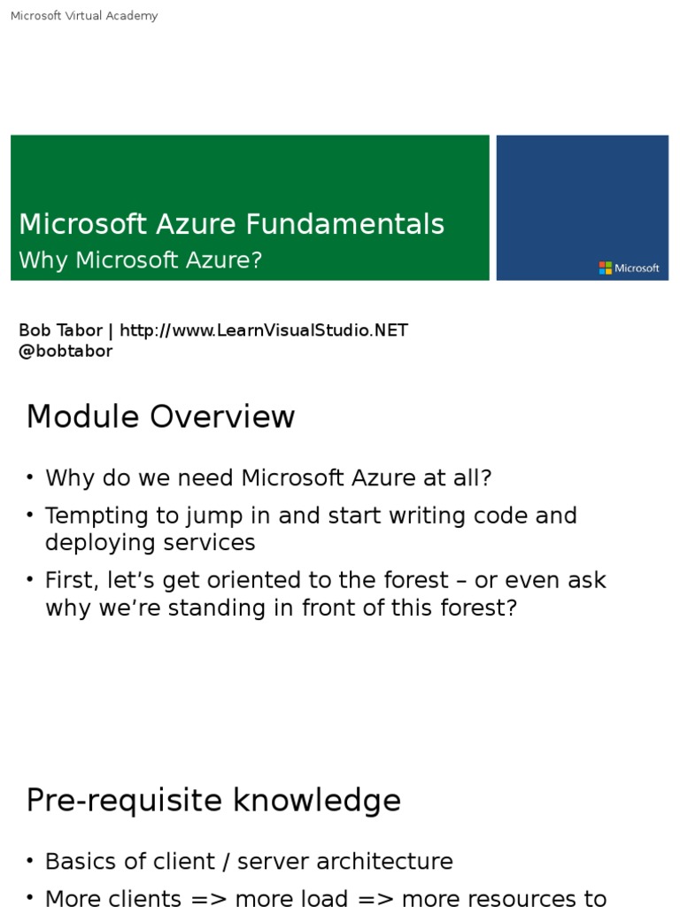Why Microsoft Azure | PDF | Scalability | Load Balancing (Computing)