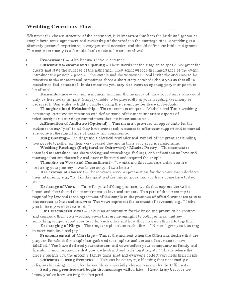 Wedding Ceremony Flow | Wedding | Bridesmaid