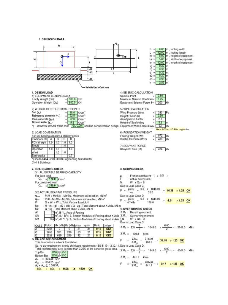 Equipment Block Foundation Design | PDF | Structural Engineering | Building Engineering