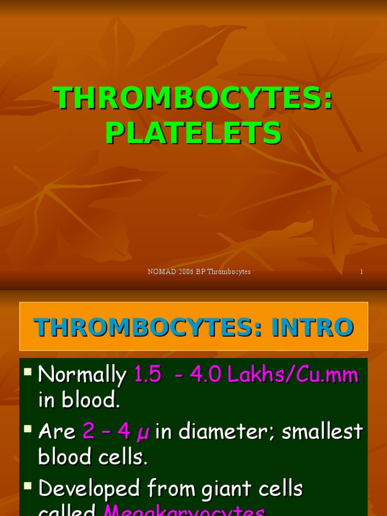 Thrombocytes &platelets | PDF | Platelet | Biochemistry