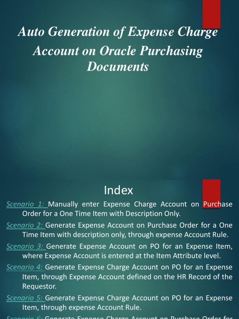 Automatic Generation of PO - Expense Account | PDF | Expense | Inventory