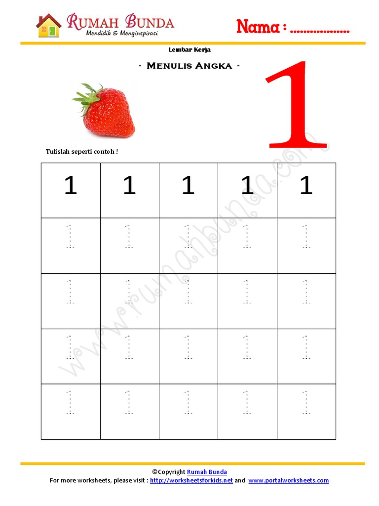 Menulis Angka 1-5