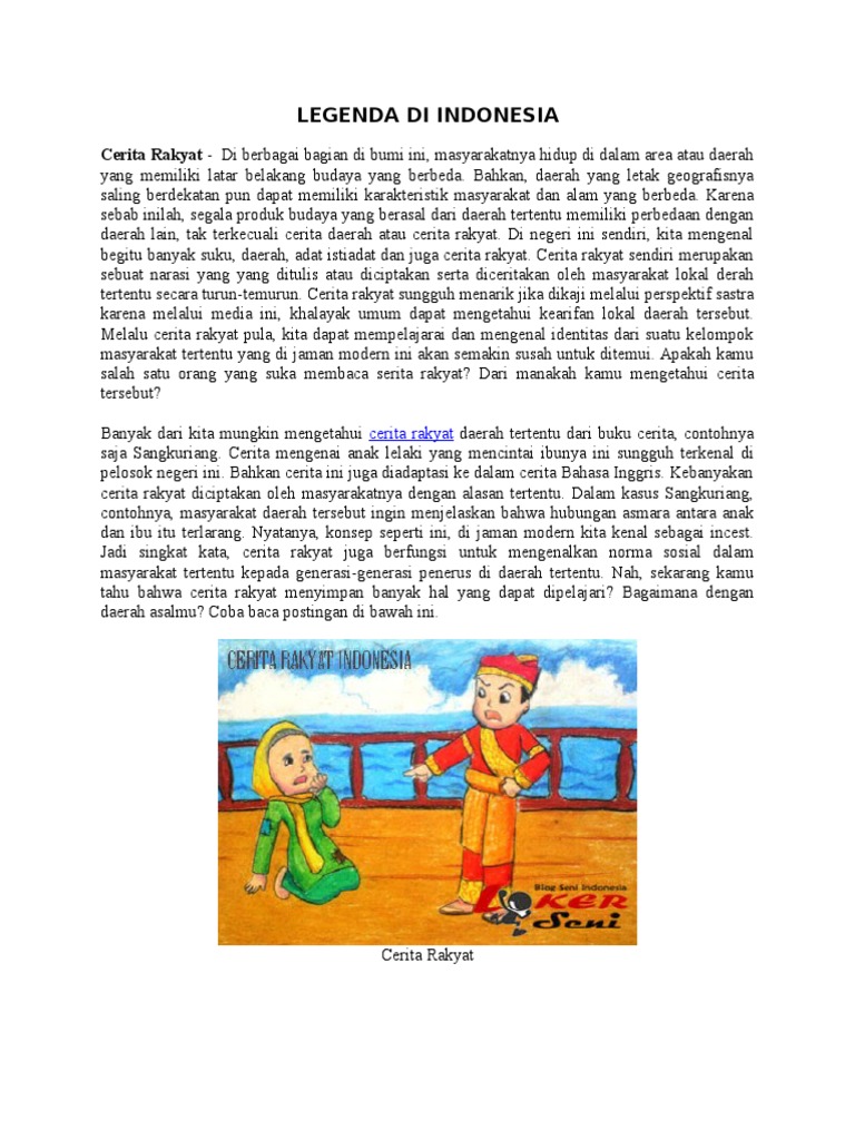 Legenda Di Indonesia | PDF