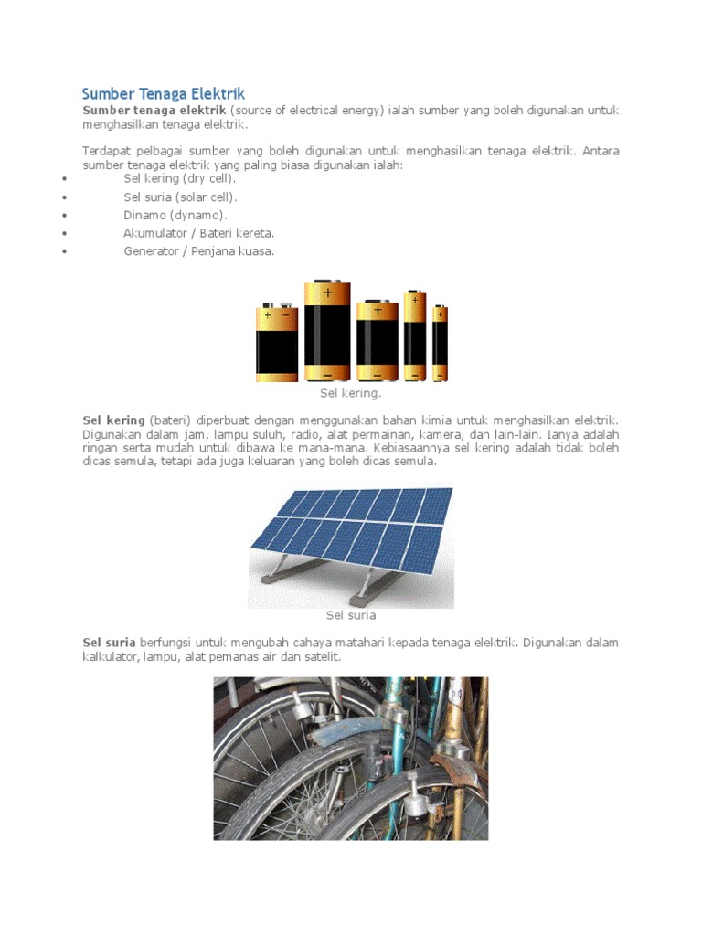 Sumber Tenaga Elektrik | PDF