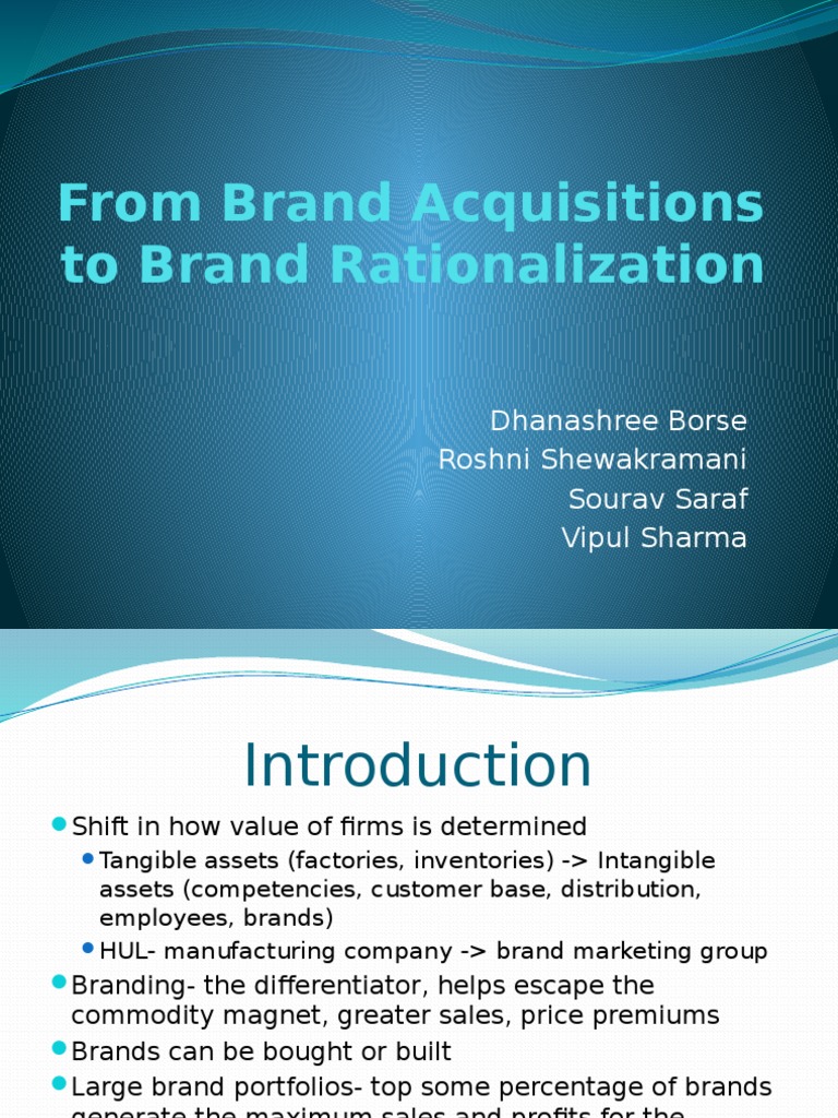 From Brand Acquisitions To Brand Rationalization | PDF | Brand ...