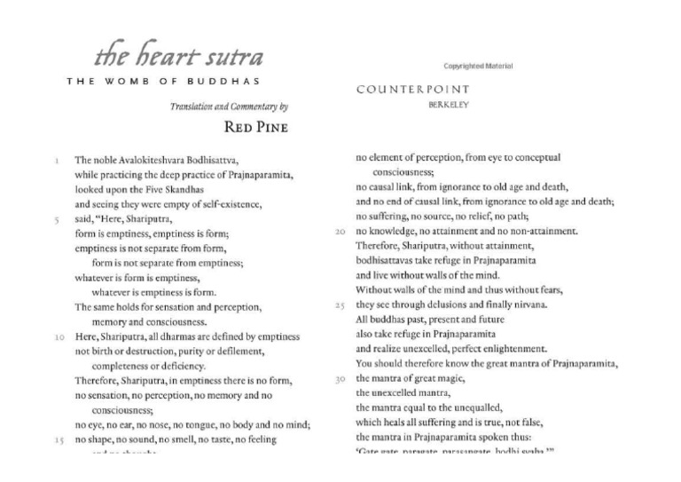 Heart Sutra Pdf