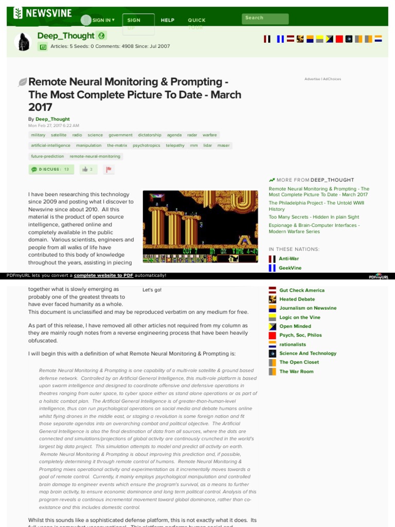 Remote Neural Monitoring and Prompting By DeepThought March 2017 ...