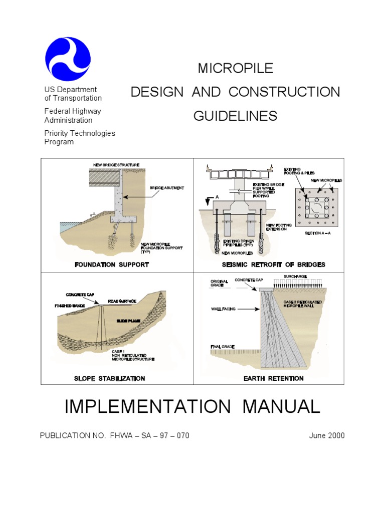 Micropile Design and Construction Guideline | Pascal (Unit) | Deep ...