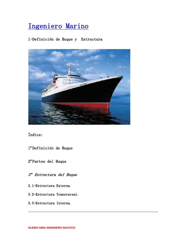 Partes de Un Buque y Terminologias | Barcos | Buques