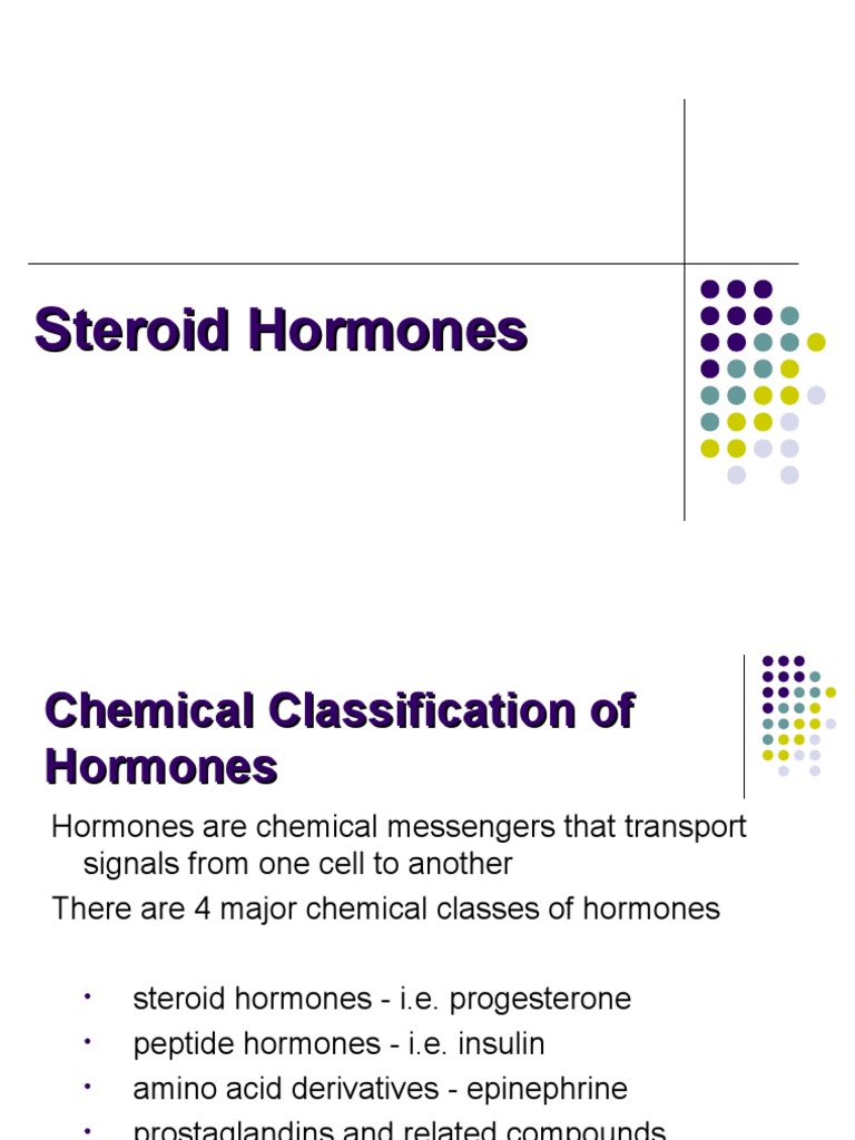 Chemical Classification of Steroid Hormones | PDF