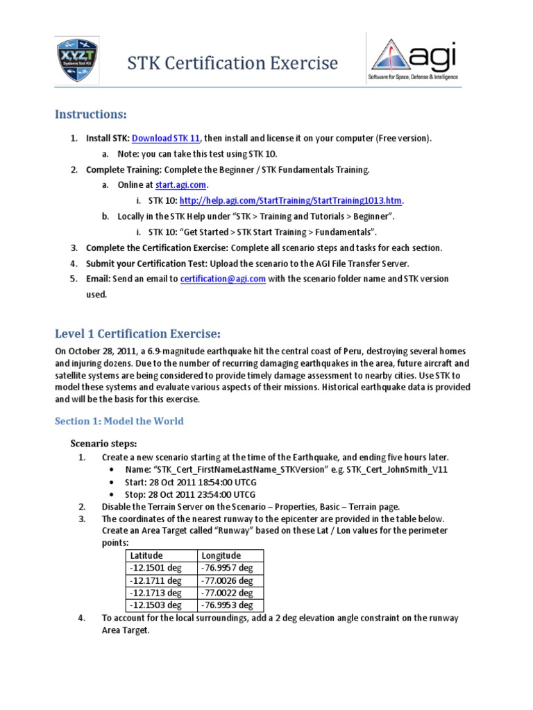 ST K Certification Exercise | PDF | Latitude | Computing
