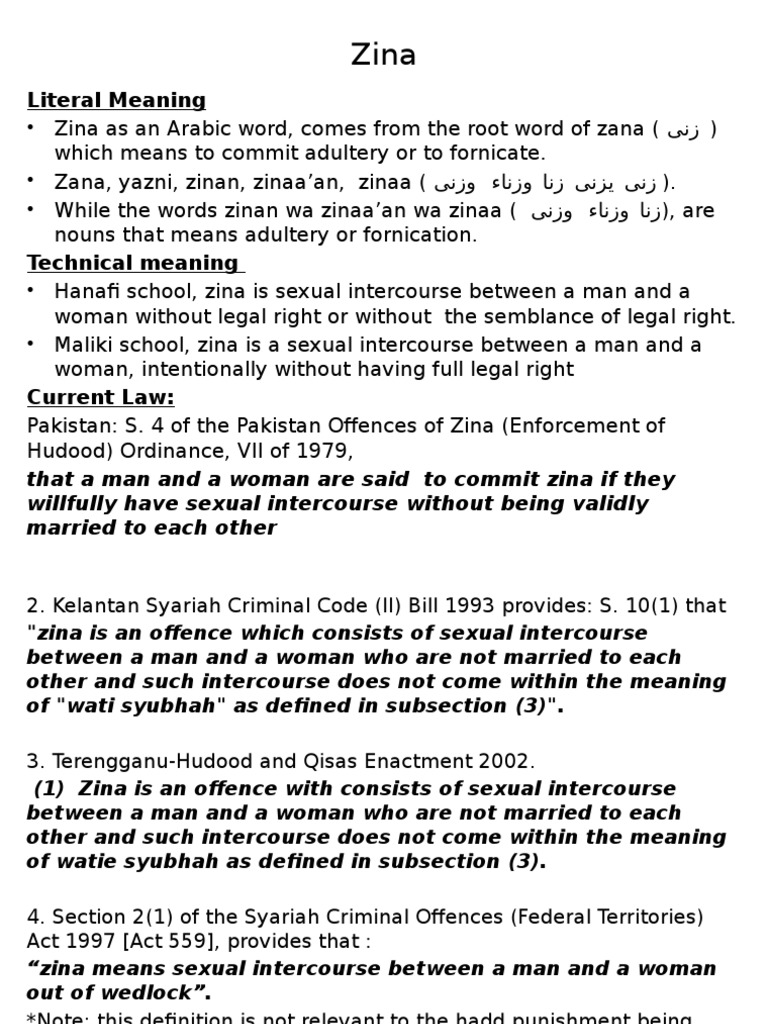 Zina | PDF | Sharia | Islamic Fundamentalism