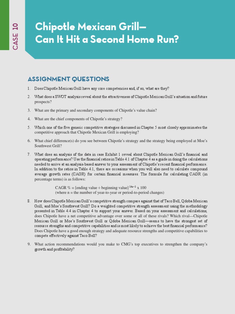 Chipotle Mexican Grill - 10 PDF | PDF | Chipotle Mexican Grill ...