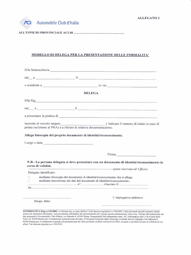 Delega Persona Fisica All 3-2 PDF | PDF