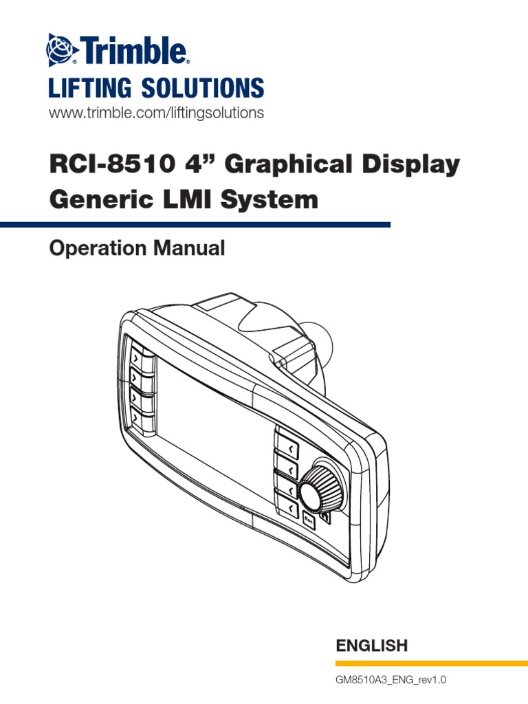 Rci-8510 A3 Graphical Cable-Based Display Manual | PDF | Crane (Machine ...