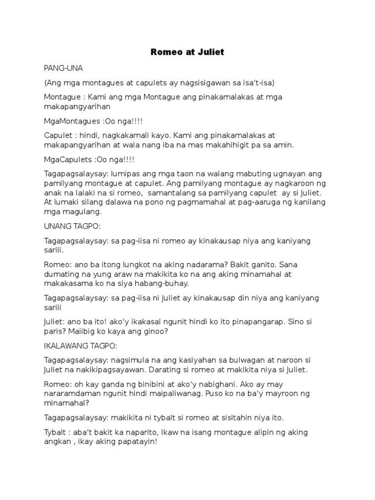 Romeo And Juliet Text