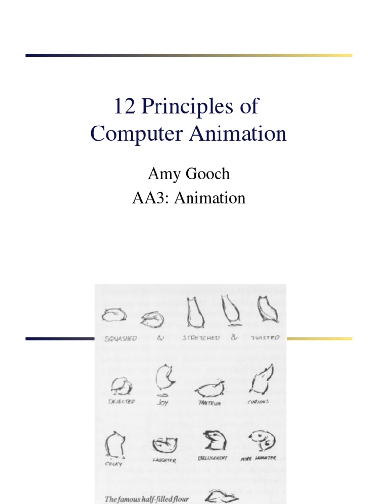 12 Principles of Computer Animation: Amy Gooch AA3: Animation | PDF ...