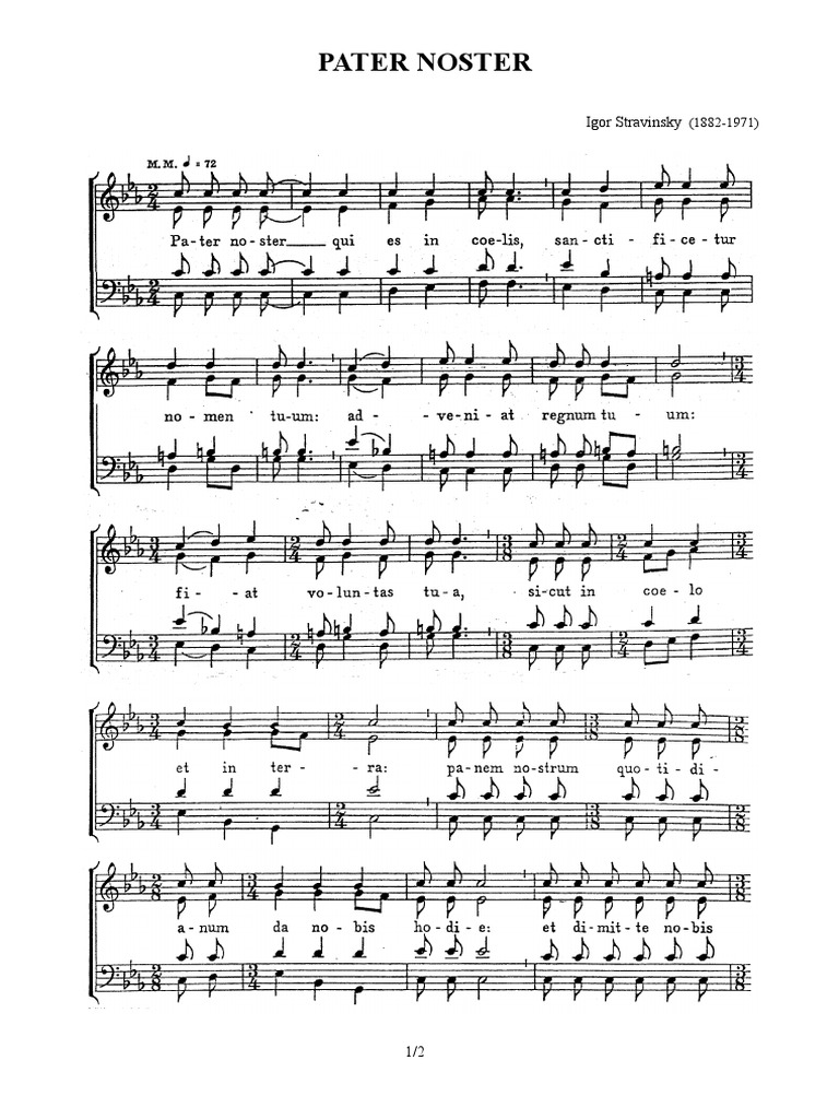 Stravinsky Pater Noster PDF | PDF