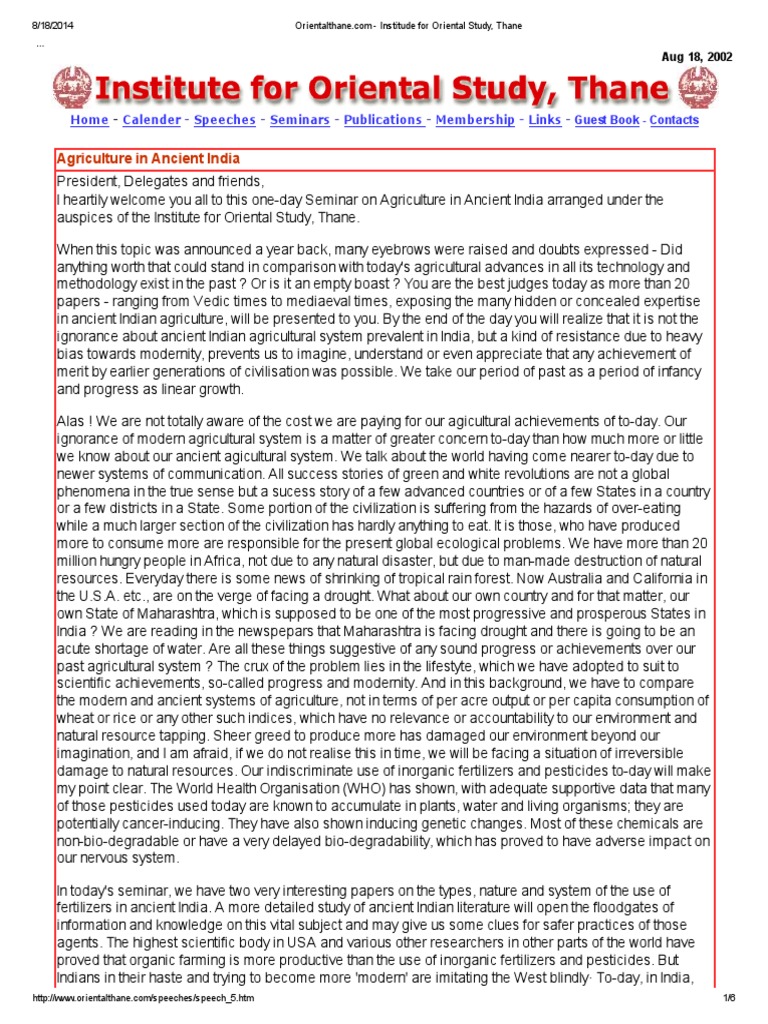 Agriculture in Ancient India | Download Free PDF | British Raj | Roman ...