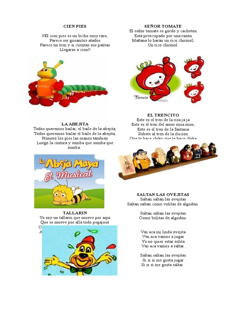 10 Cantos Infantiles Ilustrados | PDF | Ocio