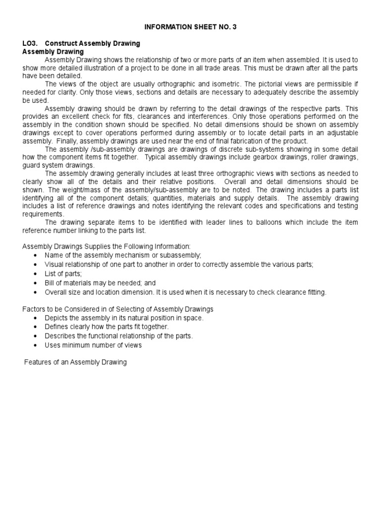 Guide to Creating Effective Assembly Drawings | PDF | Dimension ...