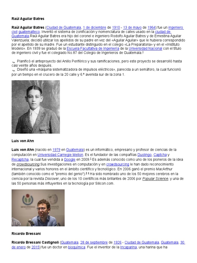 Raúl Aguilar Batres | PDF | Science | Ciencia y Tecnología
