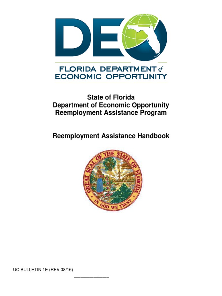 State of Florida Department of Economic Opportunity Reemployment ...
