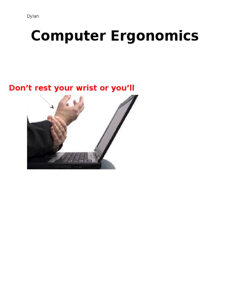 Computer Ergonomics Tips for Comfort | PDF
