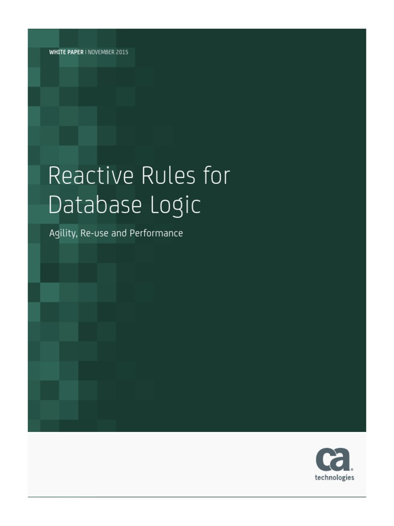 Reactive Rules For Database Logic | PDF | Sql | Databases