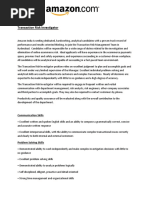 Amazon Investigation Specialist | PDF | Communication | Decision Making