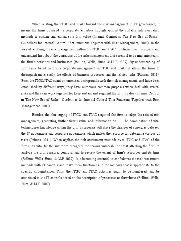 ITGC and ITCA With Risk Management | PDF | Risk Management | Internal Control