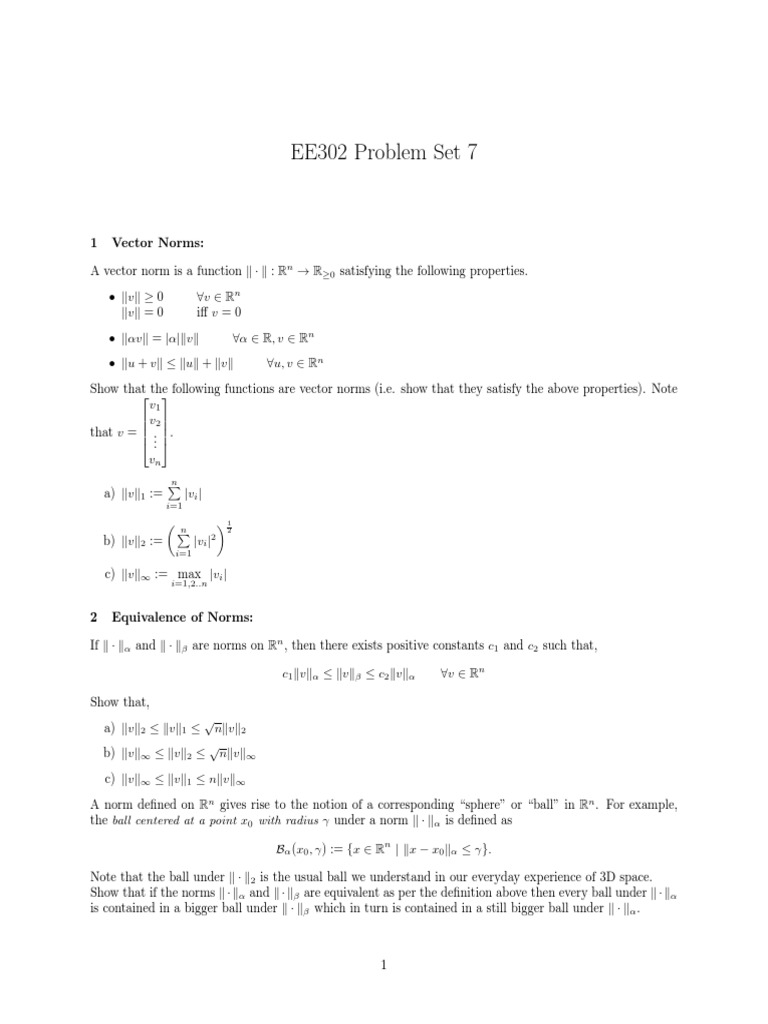 Problem Set 7 | PDF | Eigenvalues And Eigenvectors | Matrix (Mathematics)
