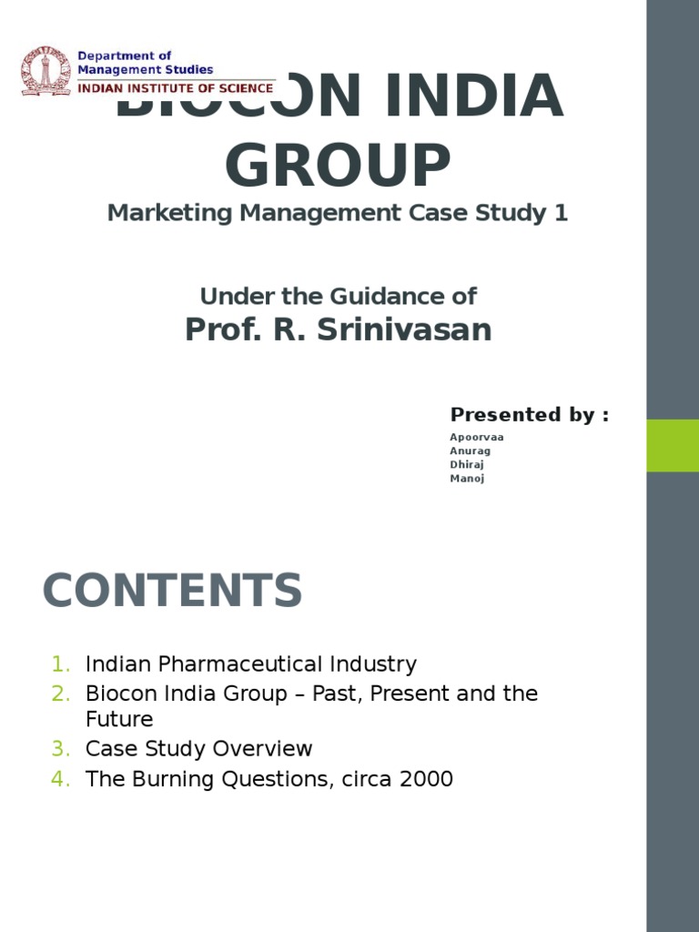 Biocon India Case Study | PDF