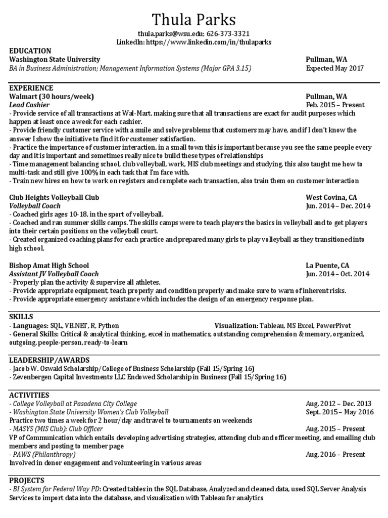 My Resume | PDF | Computing | Business