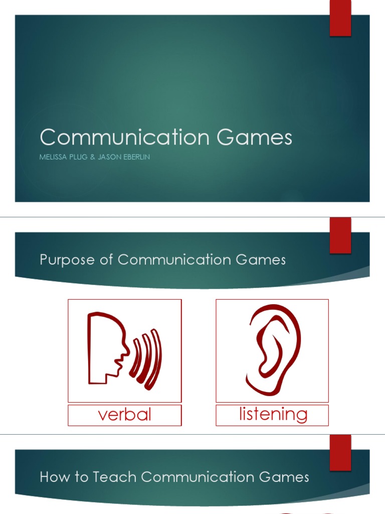 Esl Facilitation - Communication Games | PDF | Physical Education ...