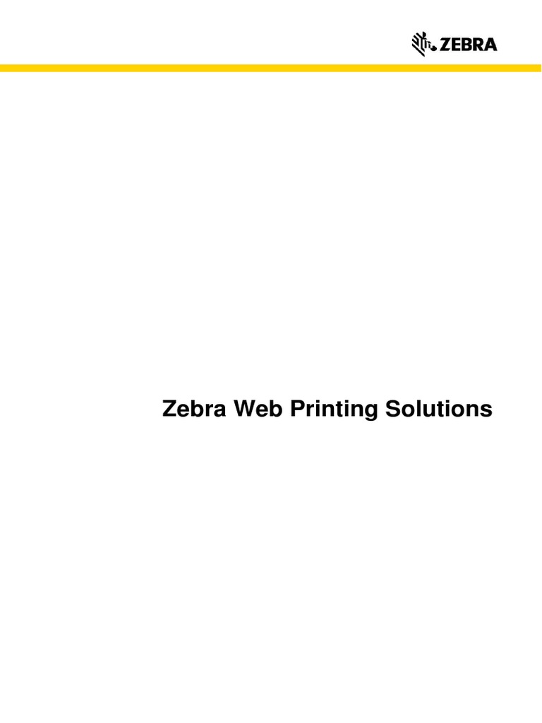 Zebra Web Printing Solutions | PDF | Web Application | Application Software