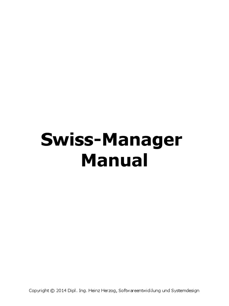 Swiss-Manager Manual | PDF | Games & Activities