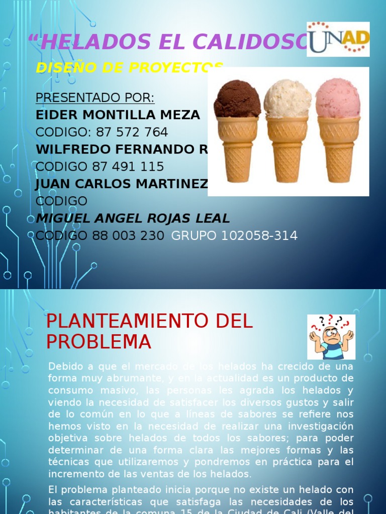 Proyecto de Helados | PDF | Leche | Mercado (economía)