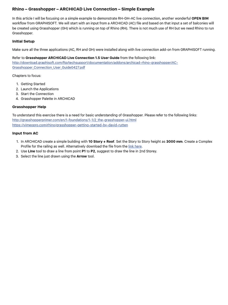 Grasshopper-Archicad Live Connection Example by ASIABIM | PDF | Euclidean Vector | Parameter ...