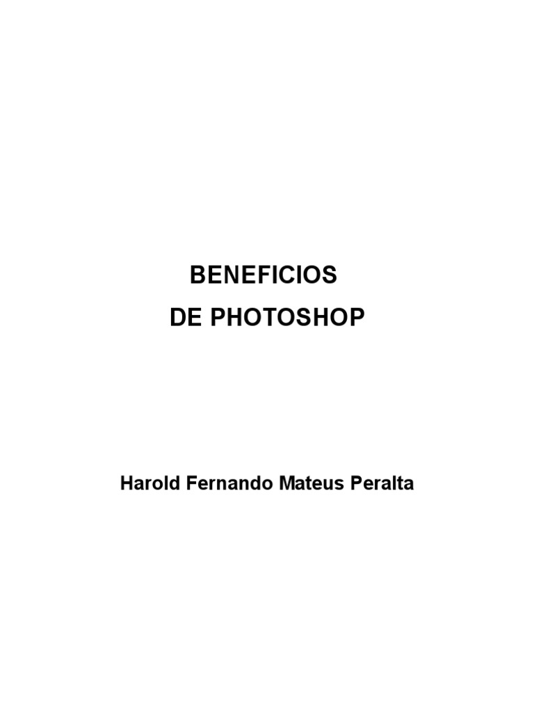 BENEFICIOS de Photoshop | PDF | Adobe Systems | Adobe Photoshop