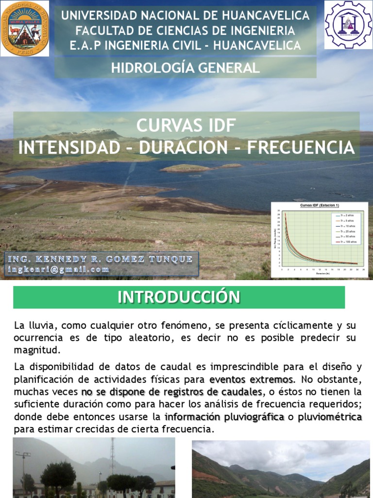 Curvas IDF | PDF | Precipitación | Ciencias de la Tierra