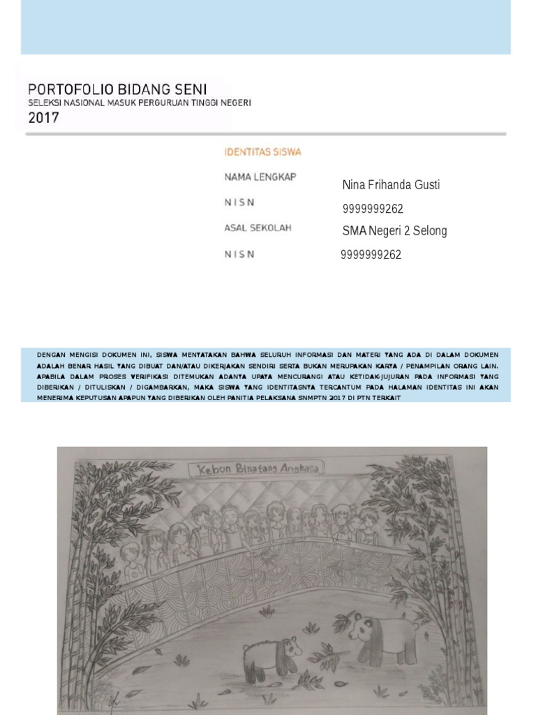 Template Portofolio Seni Rupa | PDF