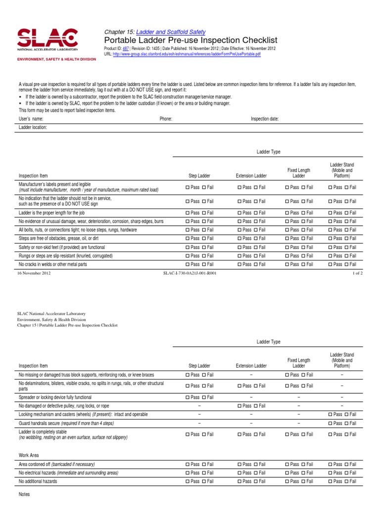 Ladder Form Pre Use Portable | Ladder | Mechanical Engineering | Free ...